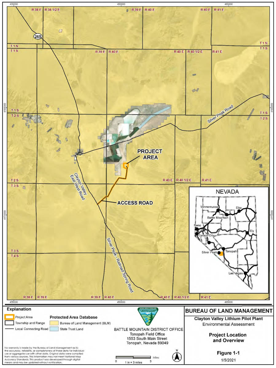 Lithium pilot plant planned in Clayton Valley | Pahrump Valley Times
