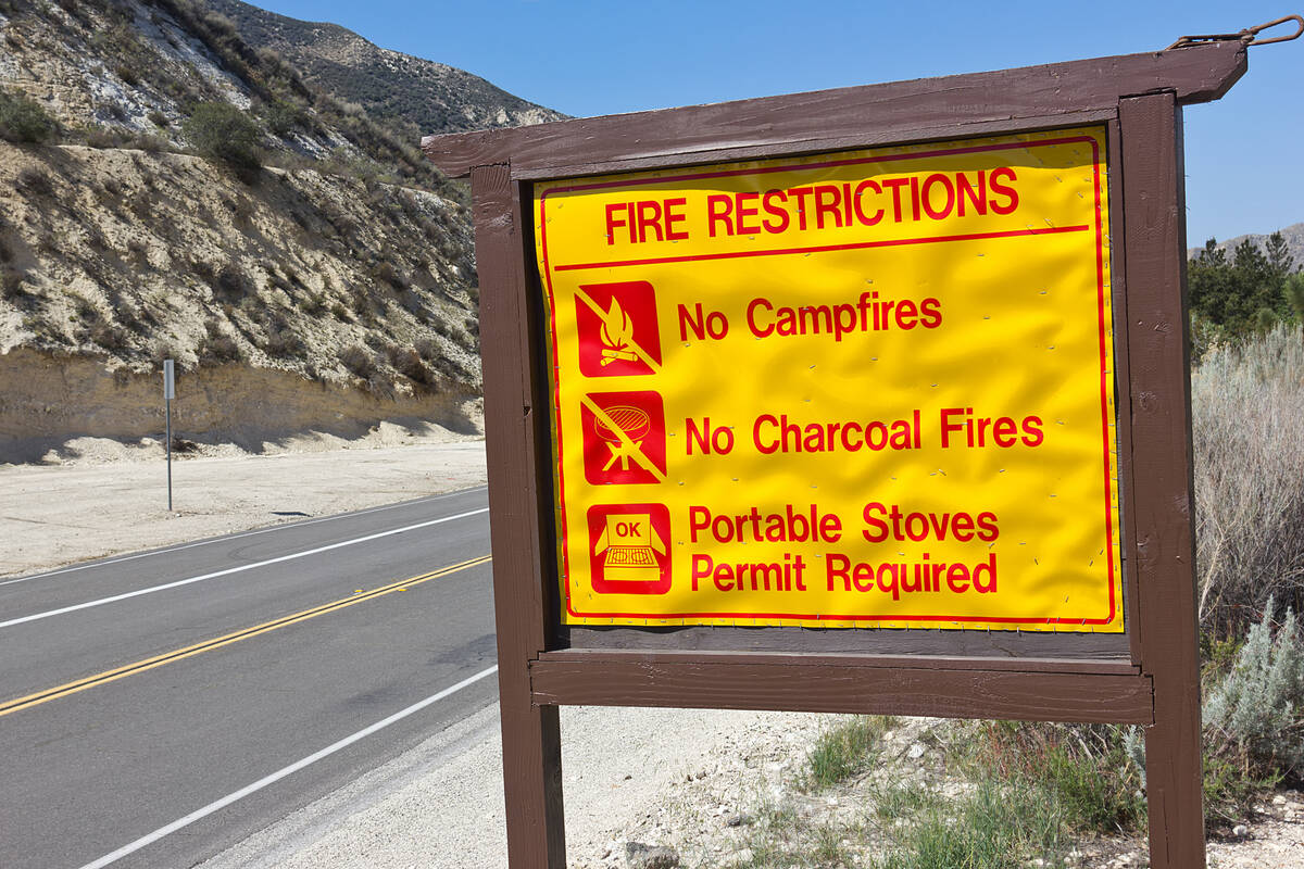 Stage 1 fire restrictions begin in southern Nevada | Pahrump Valley Times