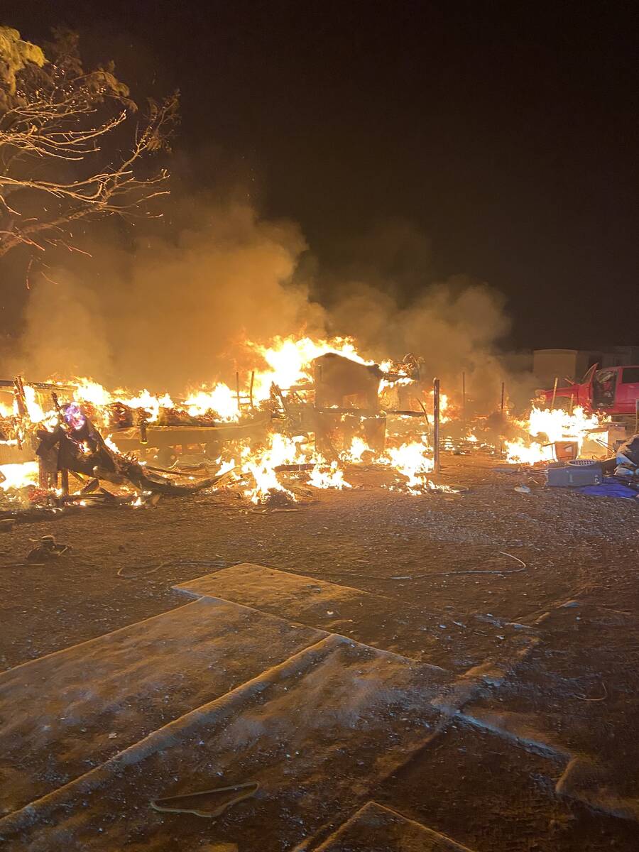 Pahrump Valley Fire and Rescue respond to calls at East Wall Street and ...