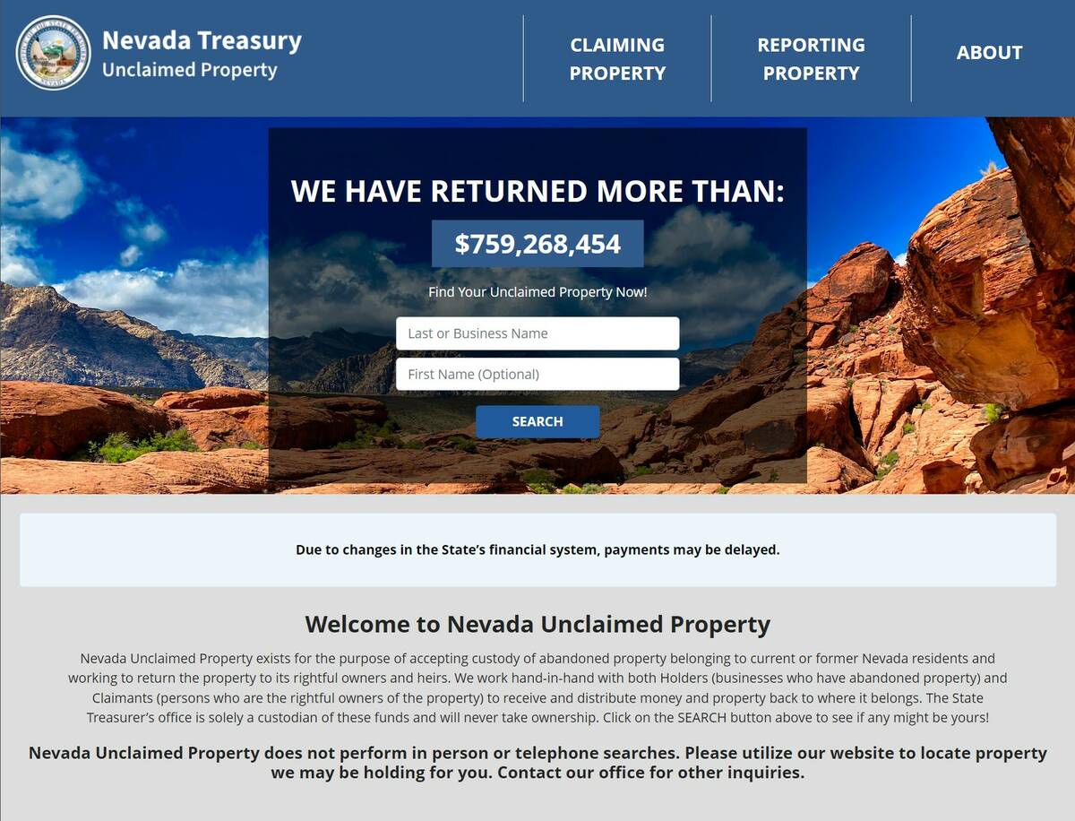 Best way to find and look for unclaimed property in Nevada | Pahrump ...